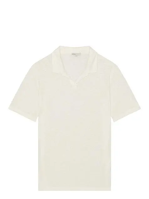 Onia Shaun Linen Polo - White