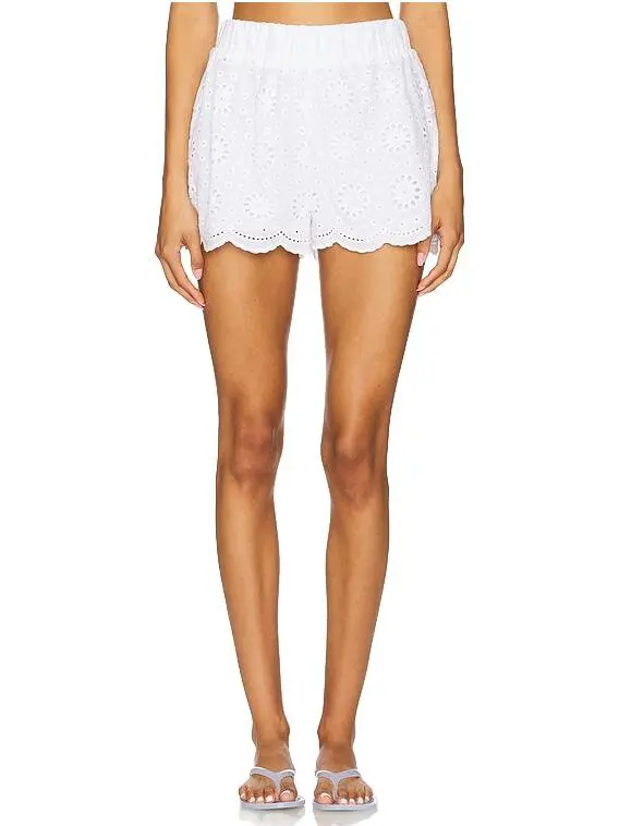 Beach Riot Aurelia Short - White Magnolia Eyelet