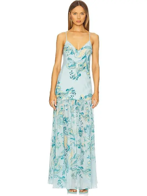Hemant & Nandita Maxi Dress - Blue