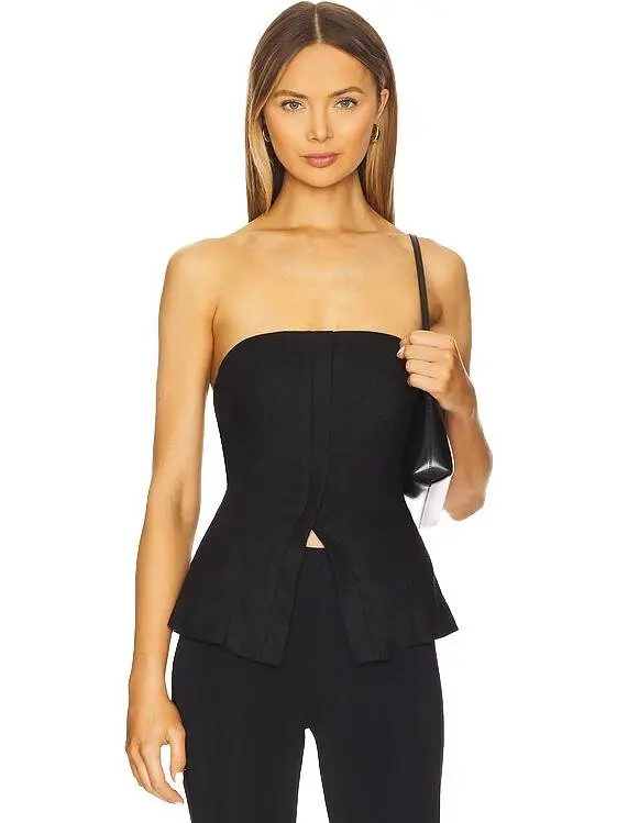 ELODIE THE LABEL Reyes Strapless Top - Black
