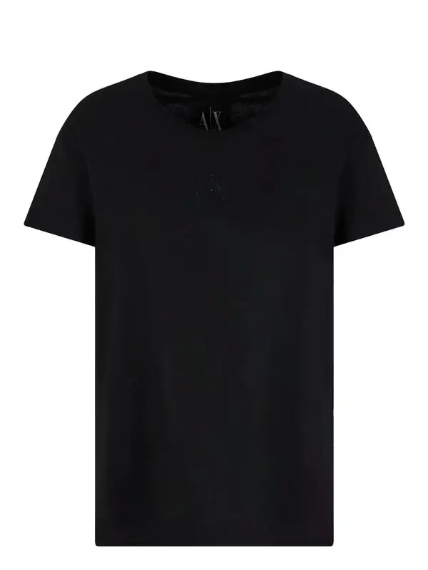 Armani Exchange Logo-embellished T-shirt - Black