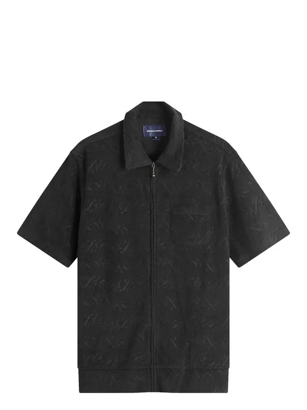 THISISNEVERTHAT Terry Shortsleeve Zip Shirt - Black