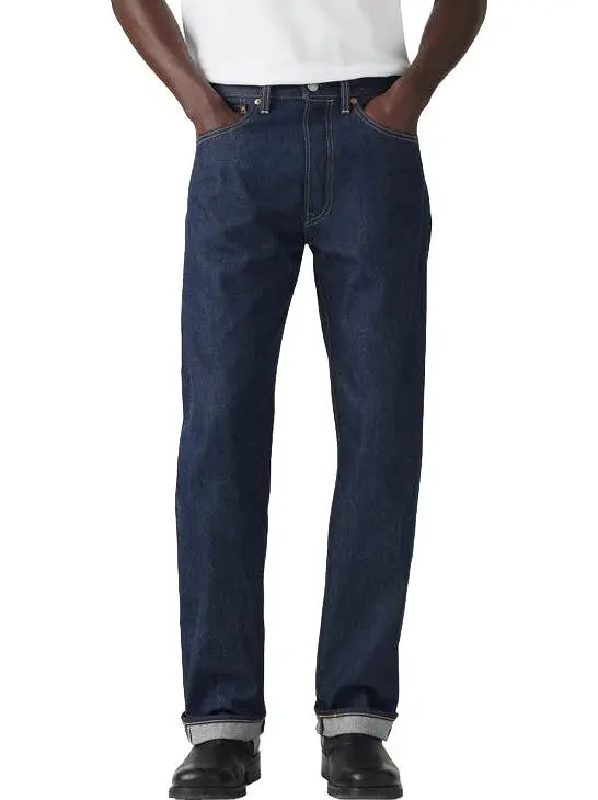 LEVI'S 501® Original Straight Leg Selvedge Jeans - Button Your Fly Rigid Slv