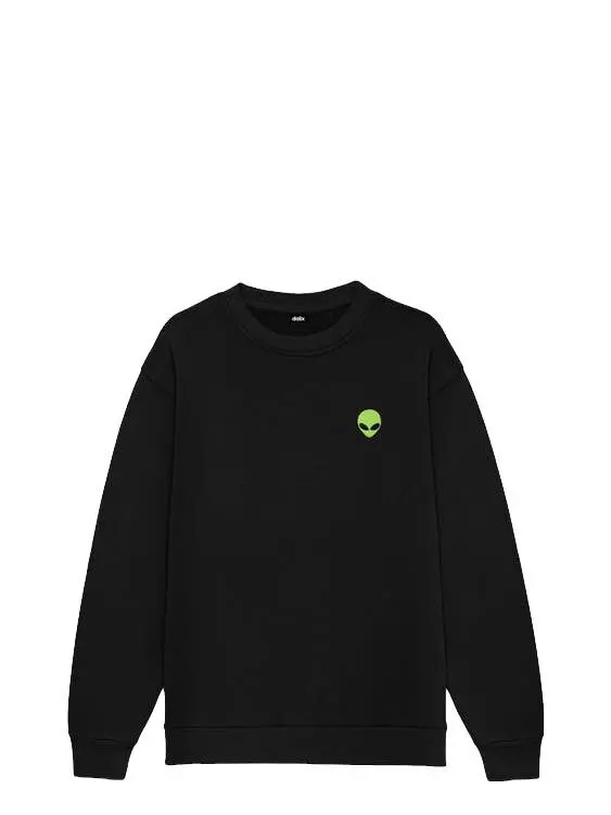 DALIX Alien Heavyweight Relaxed Sweatshirt - Black