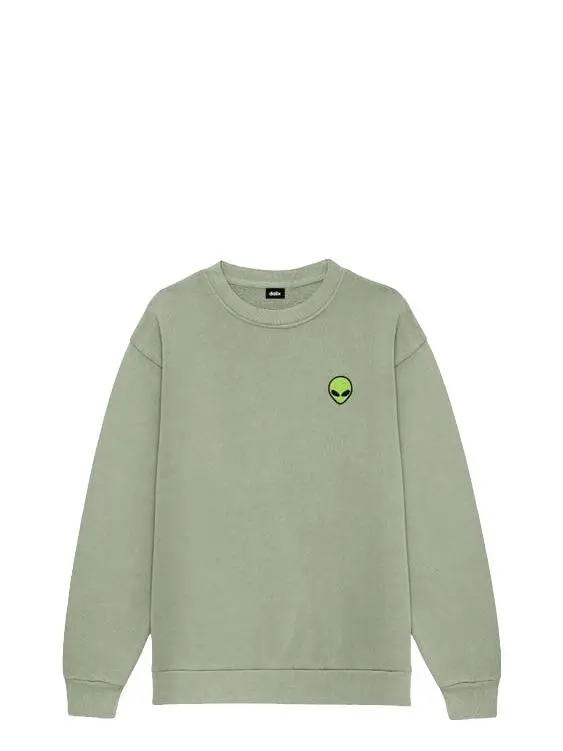 DALIX Alien Heavyweight Relaxed Sweatshirt - Oil Green
