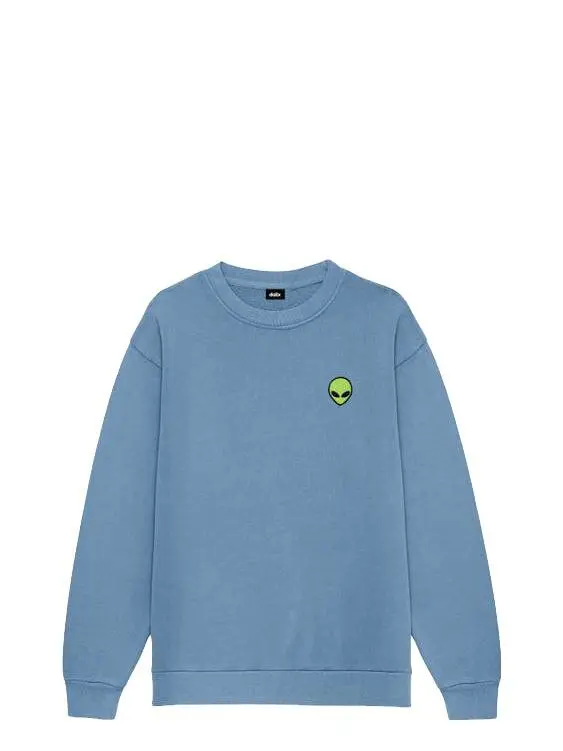 DALIX Alien Heavyweight Relaxed Sweatshirt - Pebble Blue