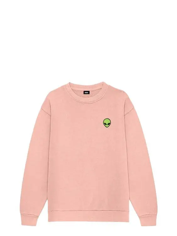 DALIX Alien Heavyweight Relaxed Sweatshirt - Pink