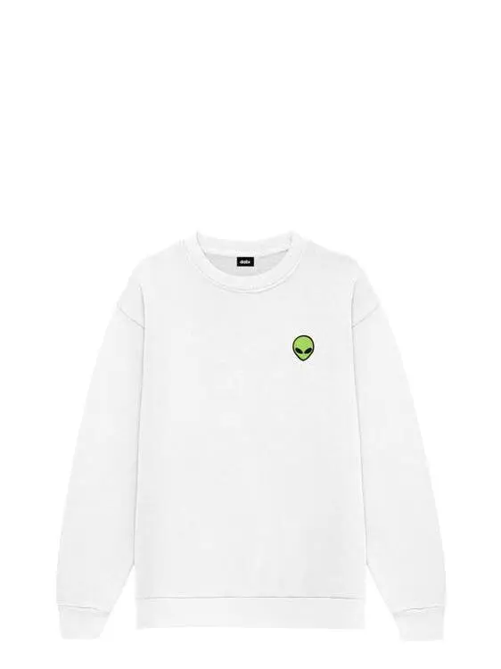DALIX Alien Heavyweight Relaxed Sweatshirt - White