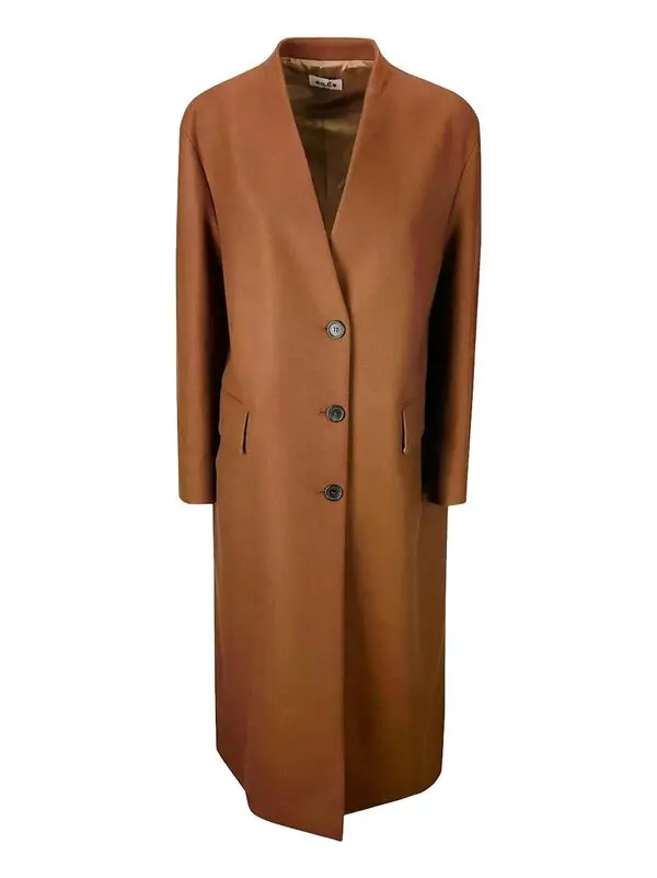 Alberto Biani Wool Coat - Brown
