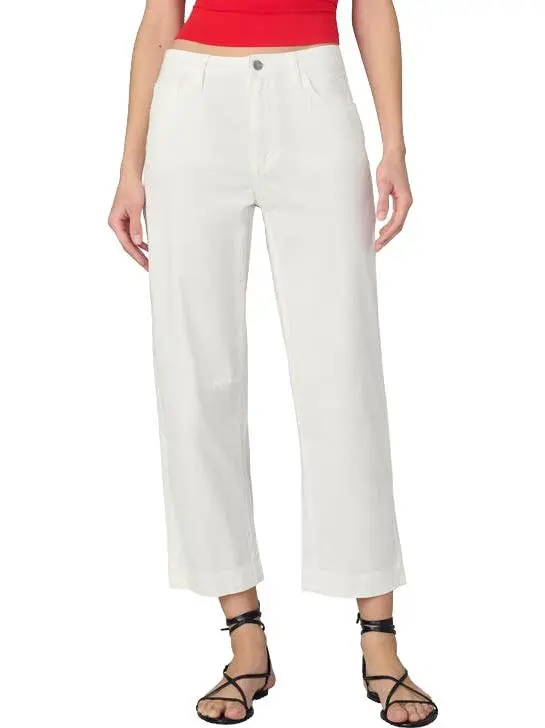 Joe's Jeans The Wilder High-waist Crop Barrel Jeans - White
