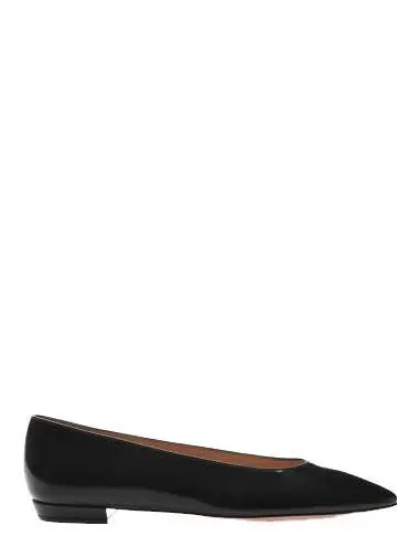 GIANVITO ROSSI Amelia Flat Pointed Toe - Black Nappa