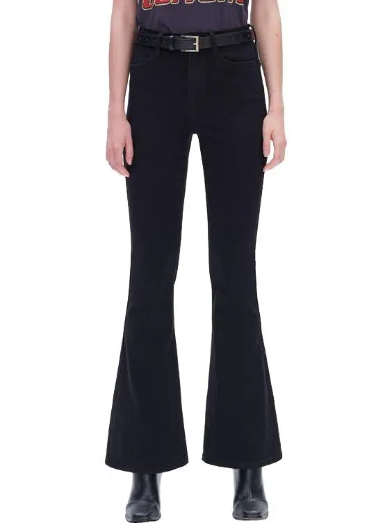 BAYEAS Eva High-waist Flare Jeans - Solid Black