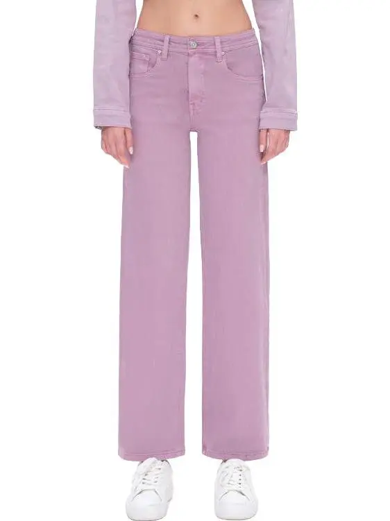 BAYEAS Flora High Rise Straight Jeans - Purple