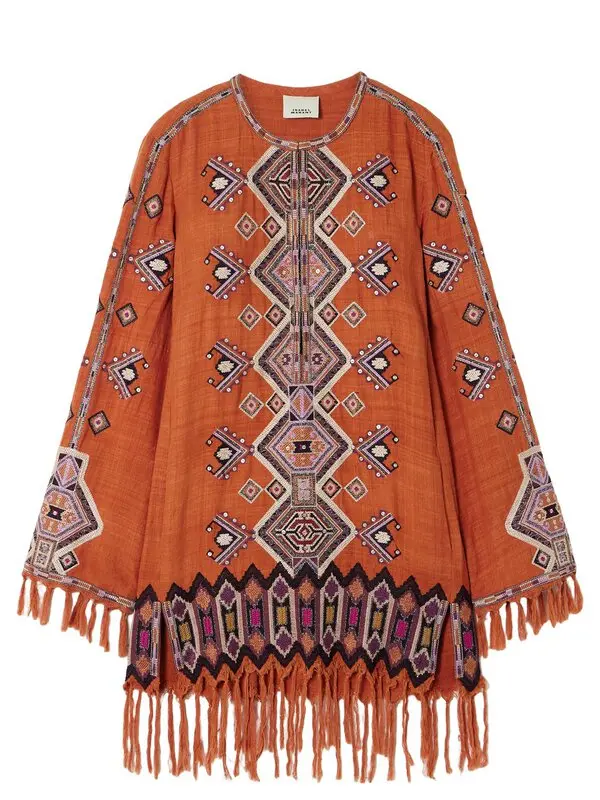 Isabel Marant Zayana Embellished Tunic - Orange