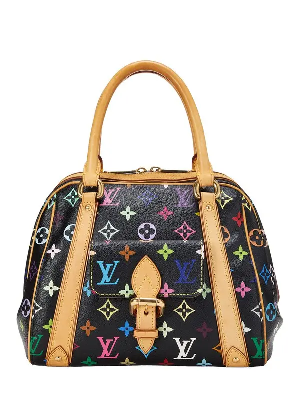 LOUIS VUITTON Takashi Murakami X Monogram Multicolore Priscilla Bag - Black