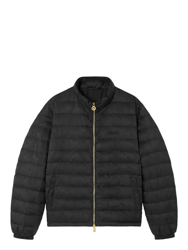 Versace Jacquard Padded Jacket - Black