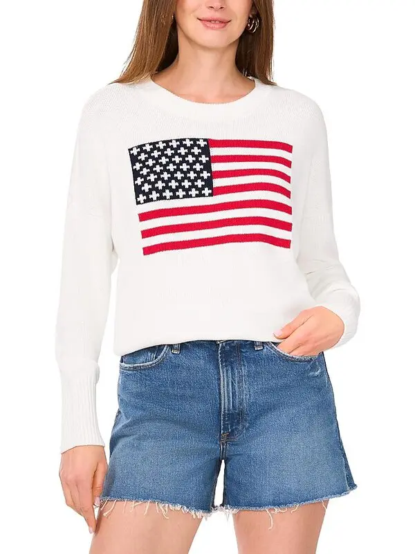 Vince Camuto Flag Sweater - Antique White
