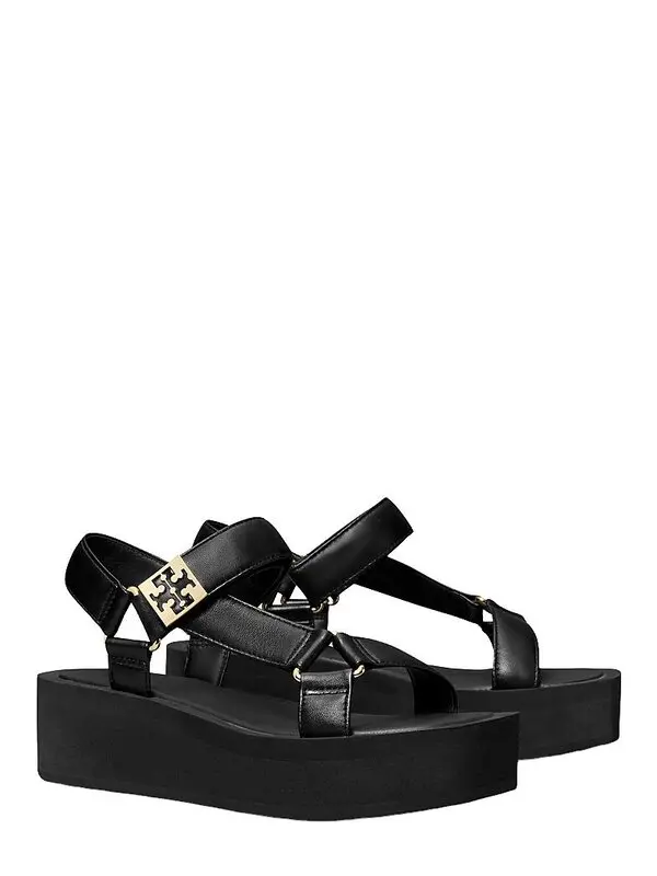 Tory Burch Mellow Platform Sandals - Perfect Black
