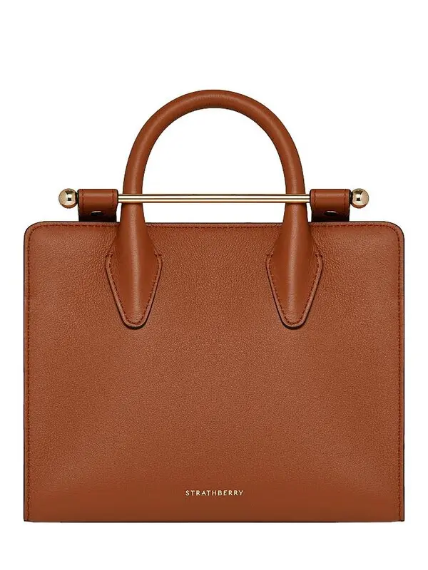 Strathberry Mini Leather Tote - Chestnut