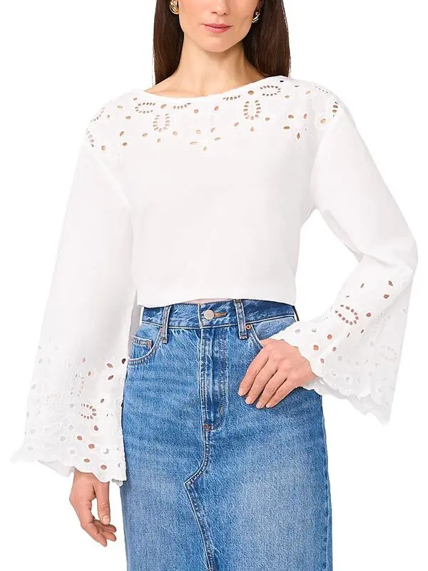 1.State Eyelet Blouse - Ultra White