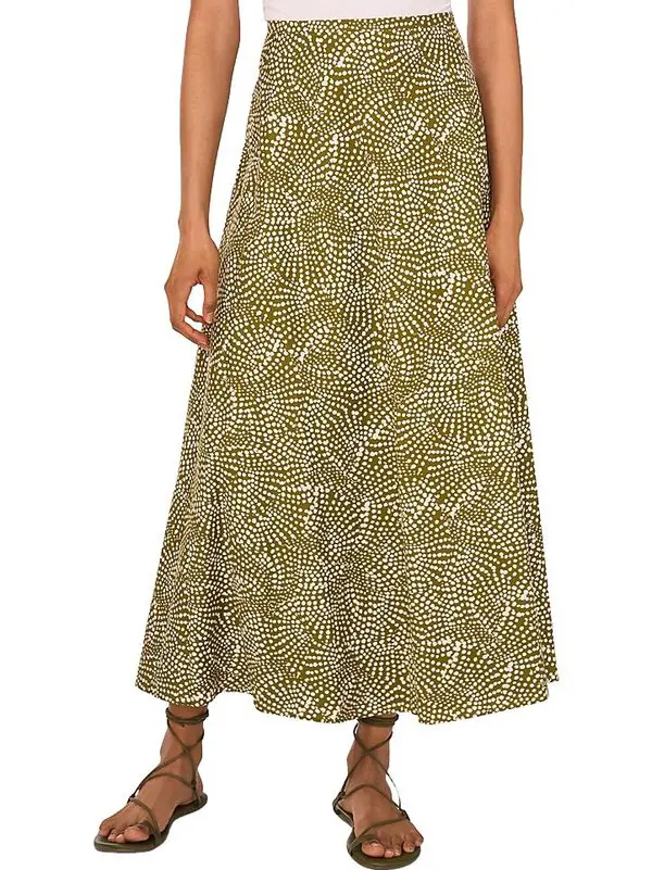 1.State A-line Maxi Skirt - Avocado Green