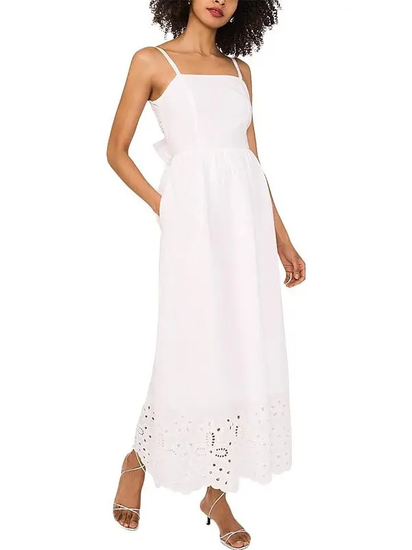1.State Tie Back Midi Dress - Ultra White