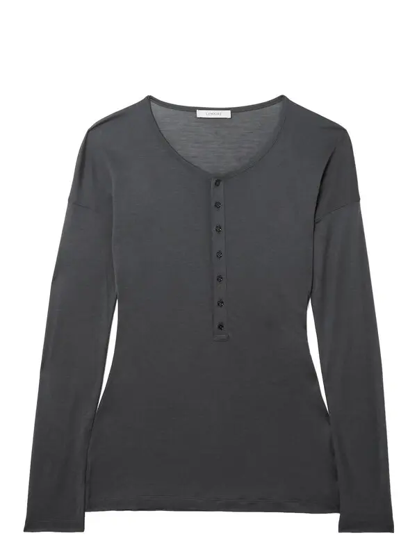 LEMAIRE Silk-jersey T-shirt - Gray