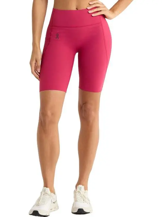 On Studio High Waist Bike Shorts - Grenadine