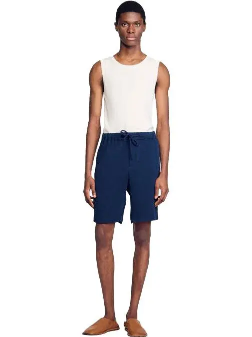 Sandro Pleated Bermuda Shorts - Royal Blue
