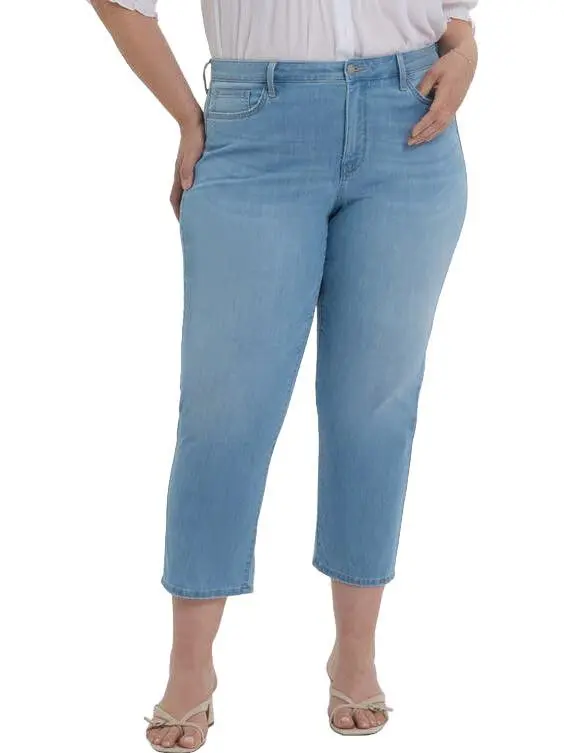 NYDJ Piper Crop Relaxed Straight Leg Jeans - Canary Beach