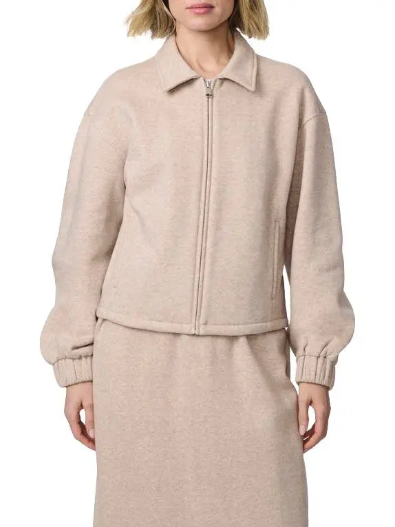 Bernardo Knit Fleece Jacket - Heather Taupe