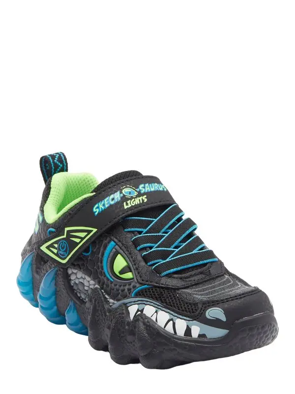Sketchers Light-up Sneaker - Black/black/lime