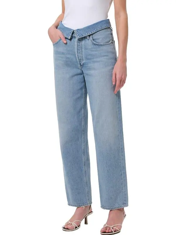 AGOLDE Echo Foldover Waist Jeans - Syllable