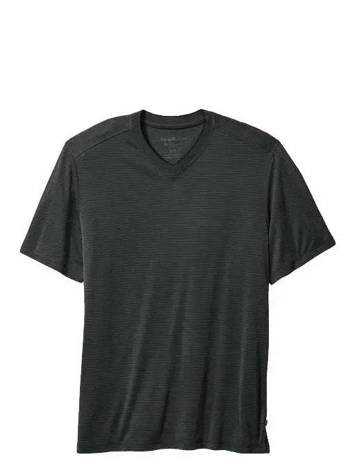 Tommy Bahama Bay Stripe Islandzone® V-neck Performance T-shirt - Coal