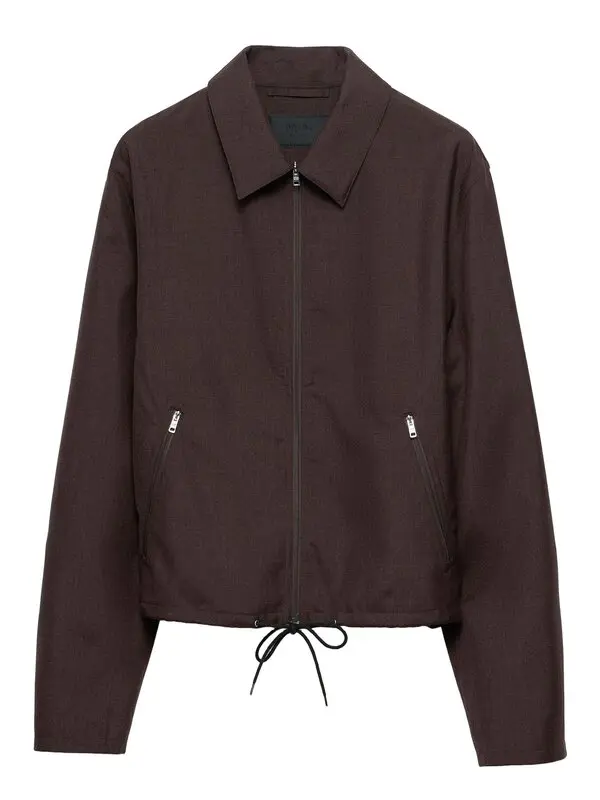 Prada Mohair And Silk Blouson Jacket - Ebony