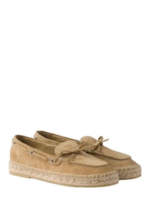 Prada Suede Espadrilles - Ecru