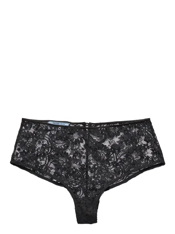 Prada Lace Hipster Panties - Black