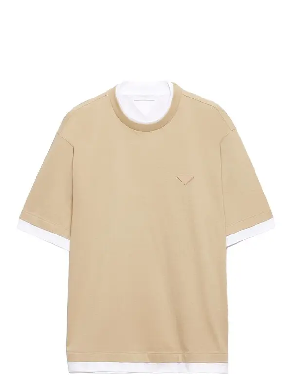 Prada Cotton T-shirt - Neutral