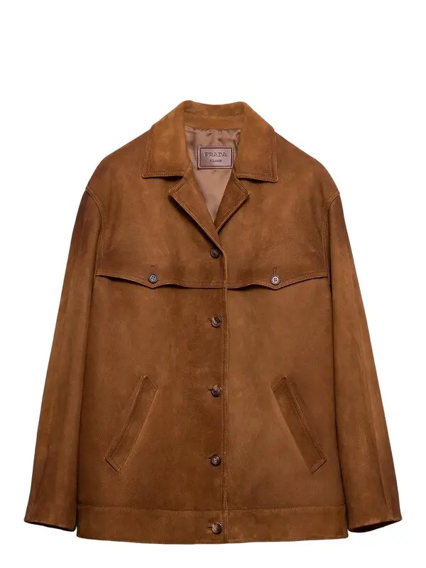 Prada Suede Jacket - Brown