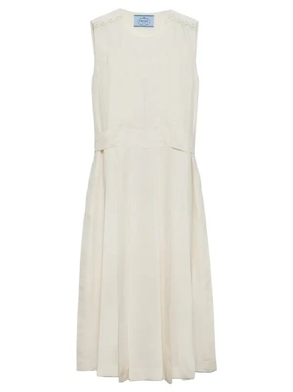 Prada Pongé Silk Dress - Neutral