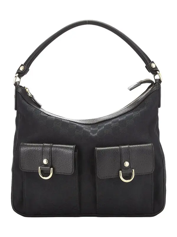 Gucci Gg Abbey Pocket Hobo - Black