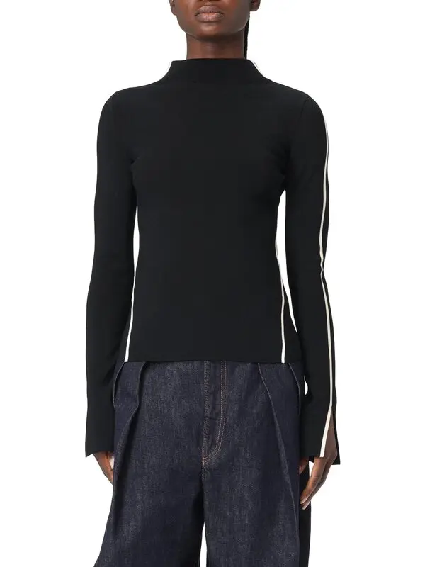 Sportmax High-neck Long-sleeve Sweater - Black