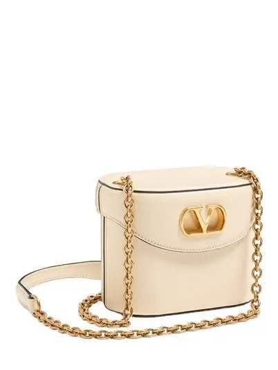 Valentino Garavani Vain Vanity Bag In Shiny Calfskin - Metallic