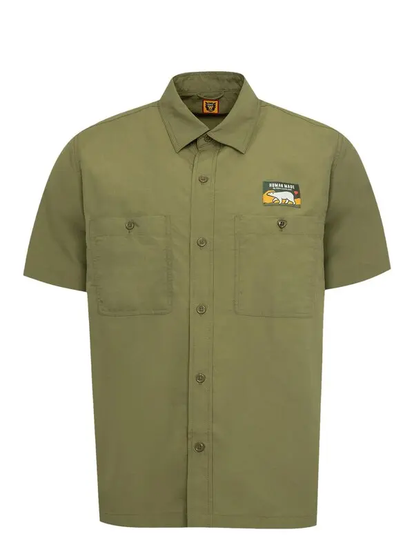HUMAN MADE Nylon Short-sleeve Shirt 'olive Drab - Green
