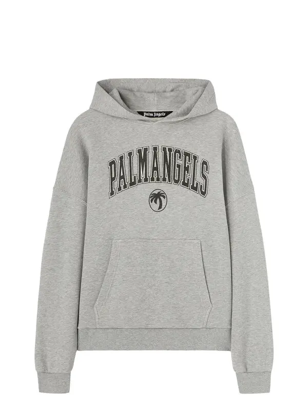 Palm Angels College Palm Hooded Sweatshirt - Grey