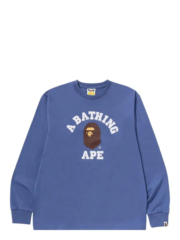 A BATHING APE College Long-sleeve Tee 'navy - Blue