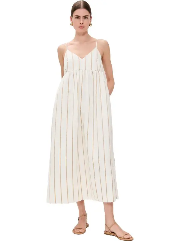 Jenni Kayne Cove Maxi Dress - Gold Stripe
