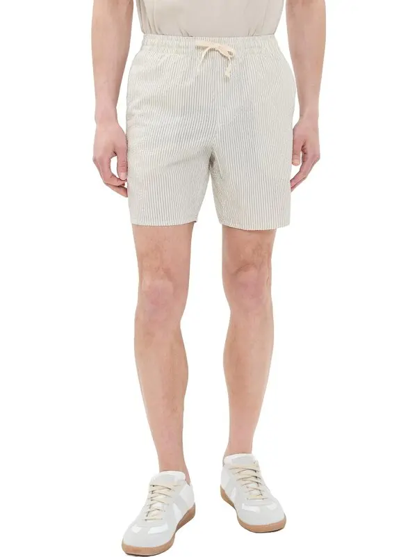 RHYTHM Seersucker Jam Shorts - Natural