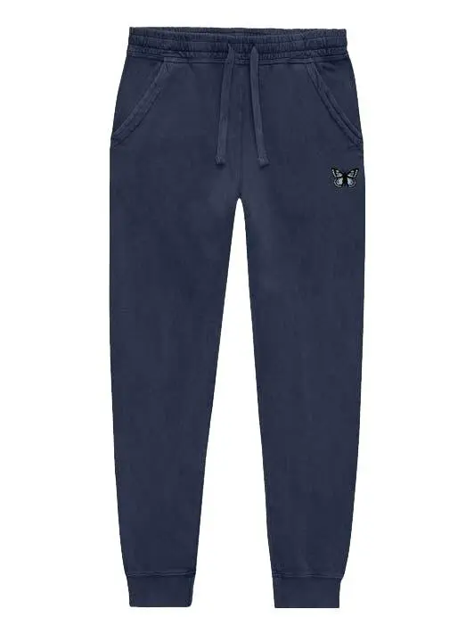 DALIX Butterfly Midweight Fleece Jogger Pant - Denim Blue