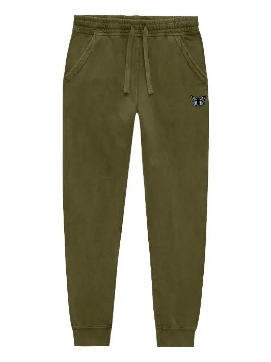 DALIX Butterfly Midweight Fleece Jogger Pant - Olive